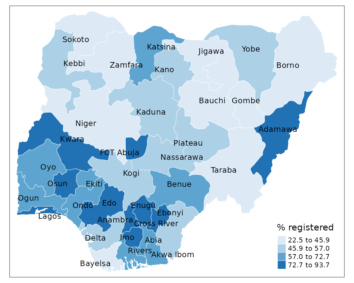 Creating choropleth maps • crvsreportpackage